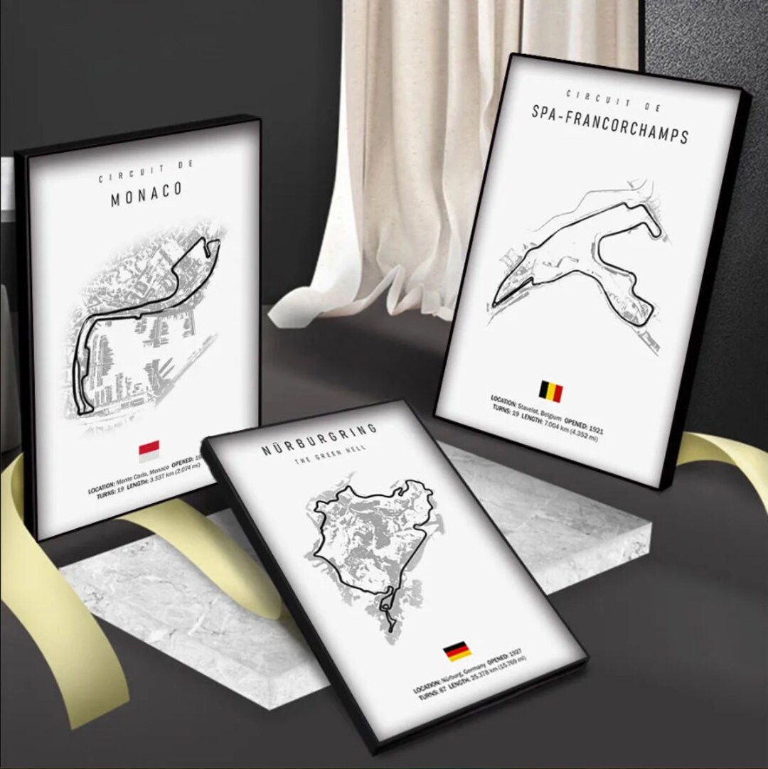 F1 Race Track Poster - Etsy