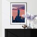 Purple Freedom Tower NYC Prints Architecture Photography - Etsy