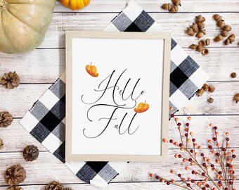 Hello Fall Printable - Etsy