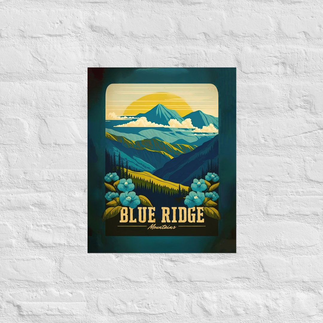 Blue Ridge Mountains Travel Poster | Wall Art, Nature Wall Art, Nature ...