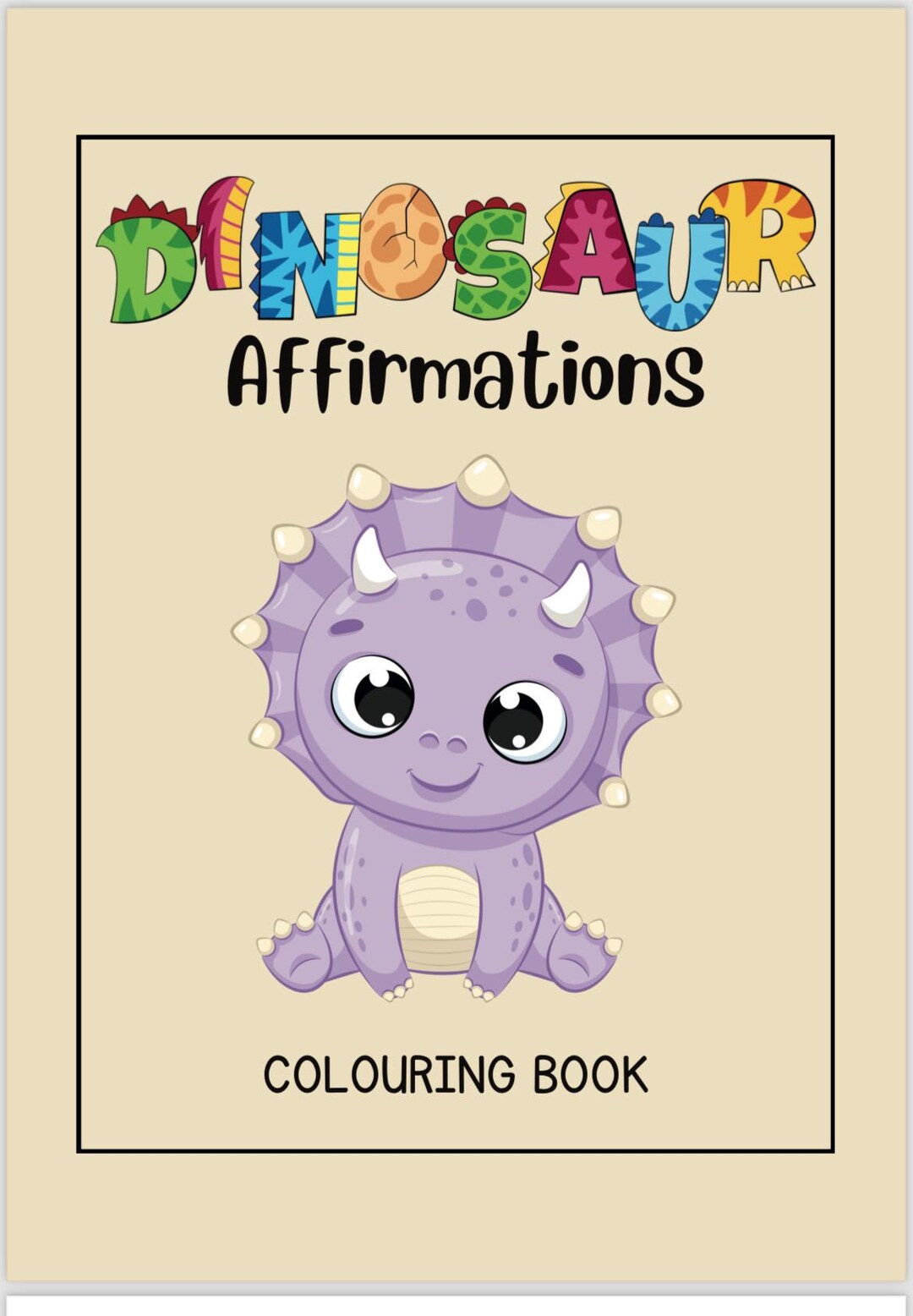 Dinosaur Positive Affirmations Colouring Book Printable - Etsy