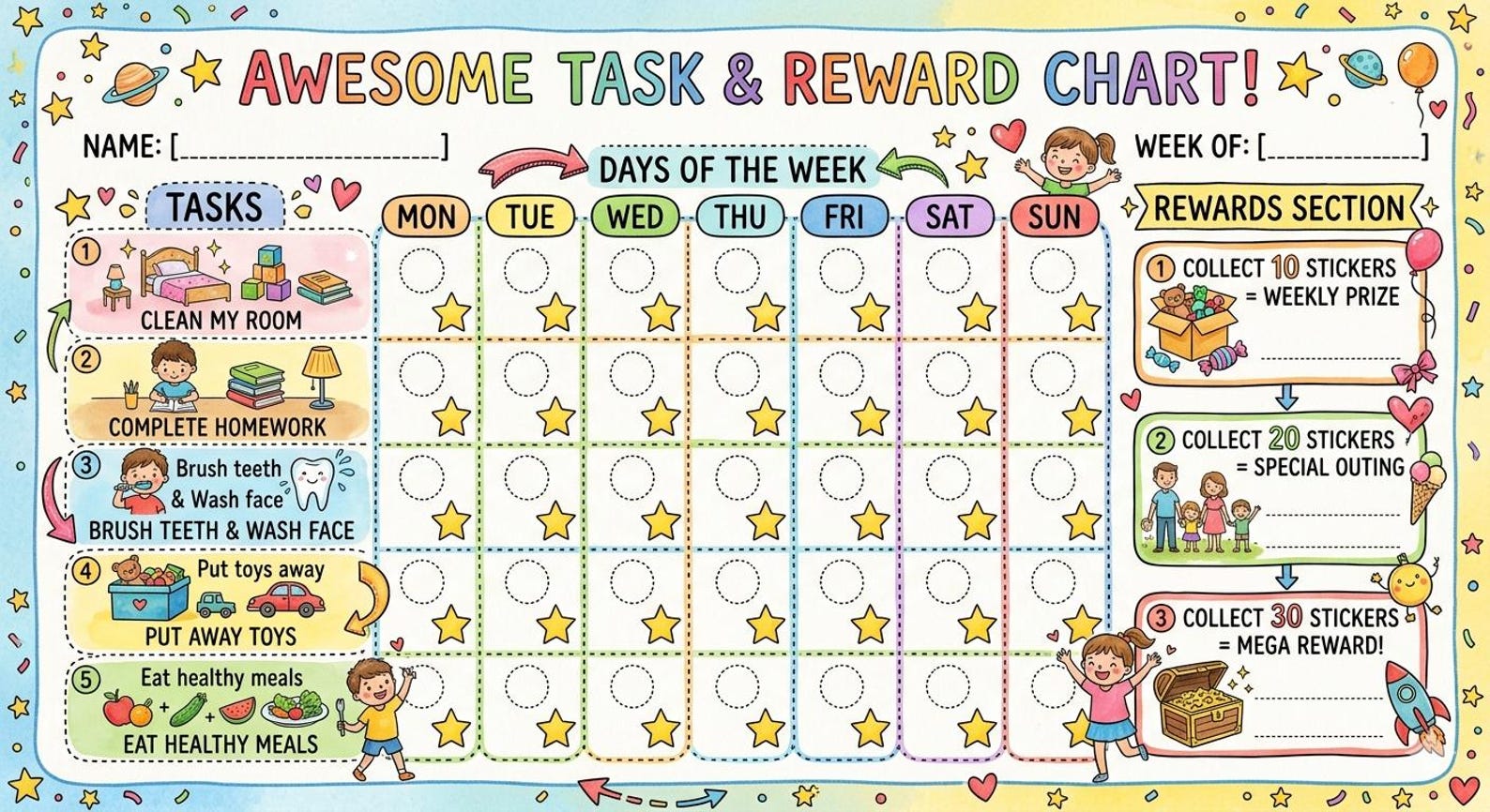 Task and Reward Chart 2.0 - Etsy
