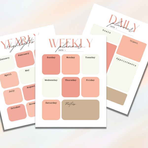 Printable Planner - Etsy