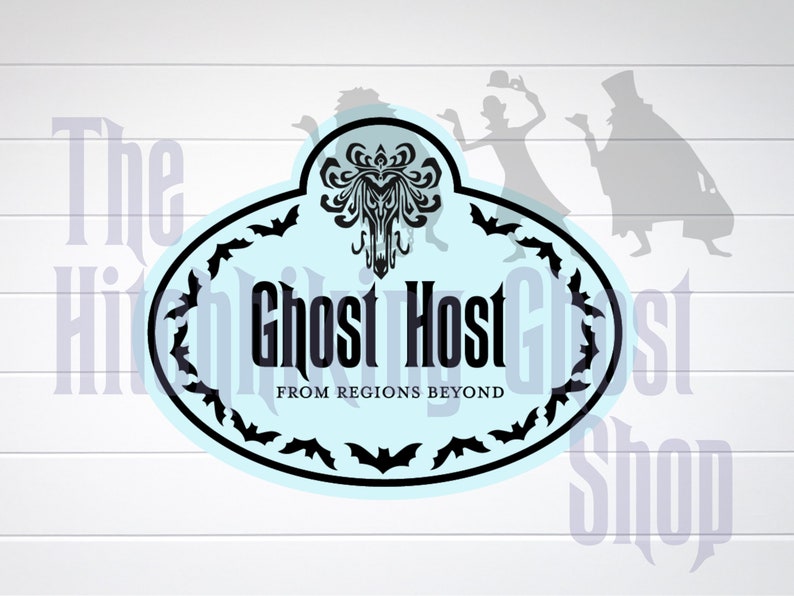 Haunted Mansion Ghost Host Name Badge, Ghost Host Badge, Ghost Host ...