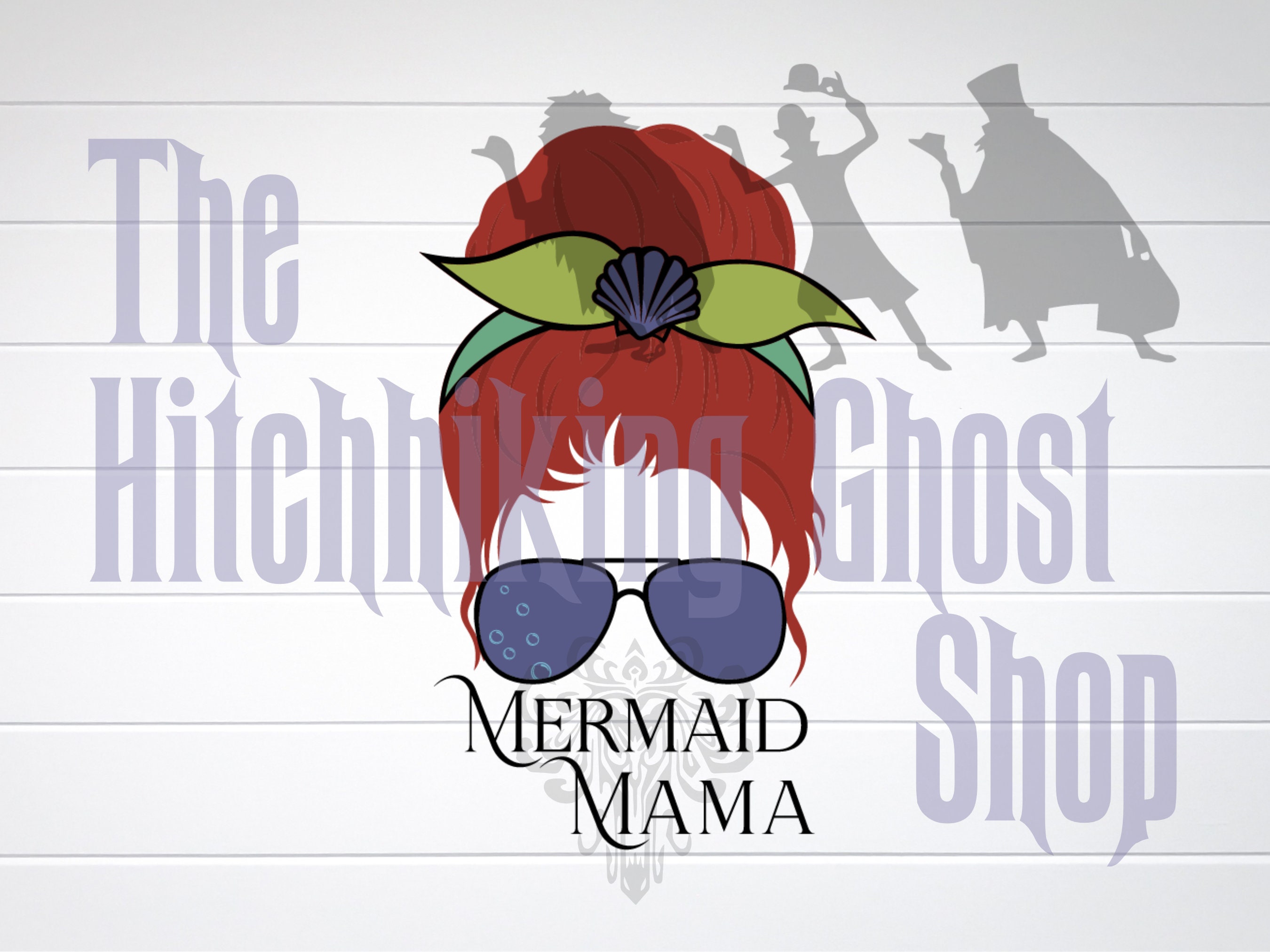 Mermaid Messy Mom Bun SVG, Mermaid Mom, Messy Bun, Princess Mom Svg ...