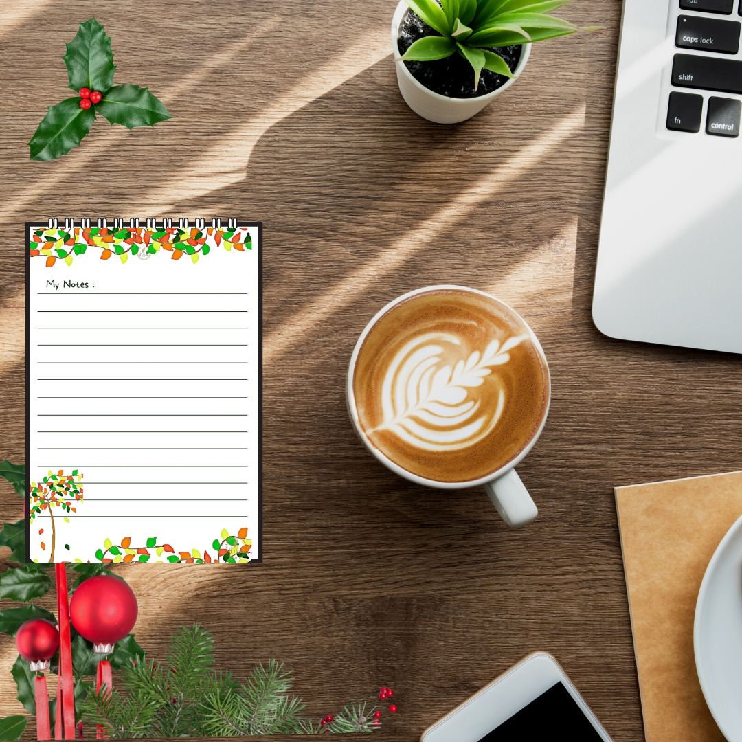 Festive Note Sheet, Holiday Bulb Sheet, Scribble Notes, Instant ...