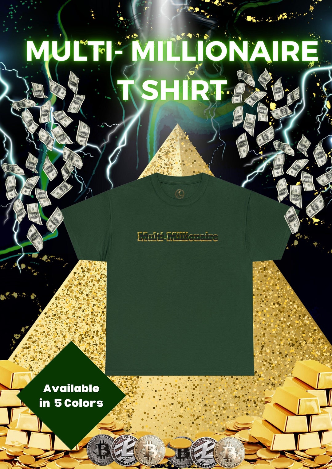 Millionaire T-shirt,multi Millionaire Shirt,millionaire Magic, Ships ...