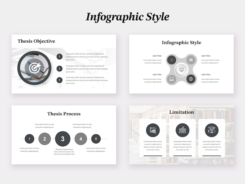 Minimal Clean Thesis Defense Powerpoint Template - Etsy