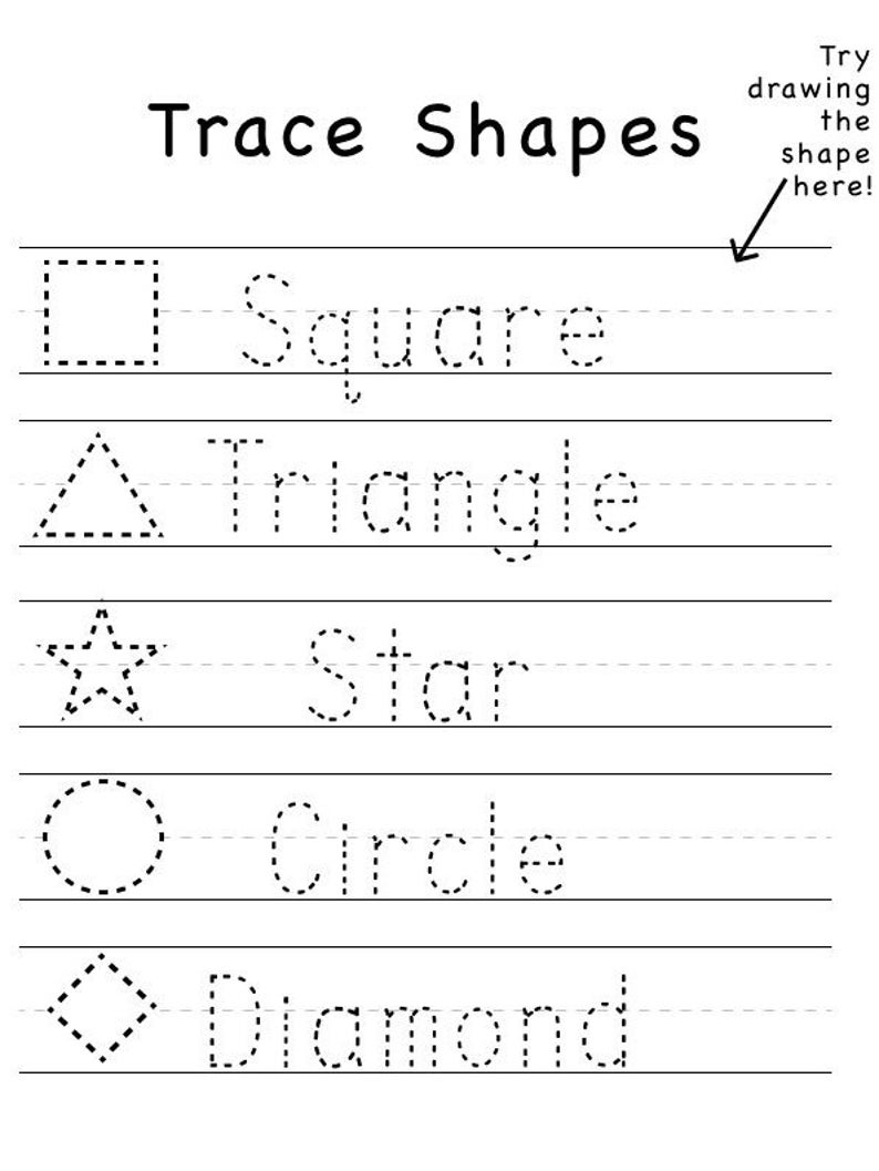 Toddler Tracing Practice Book - Etsy