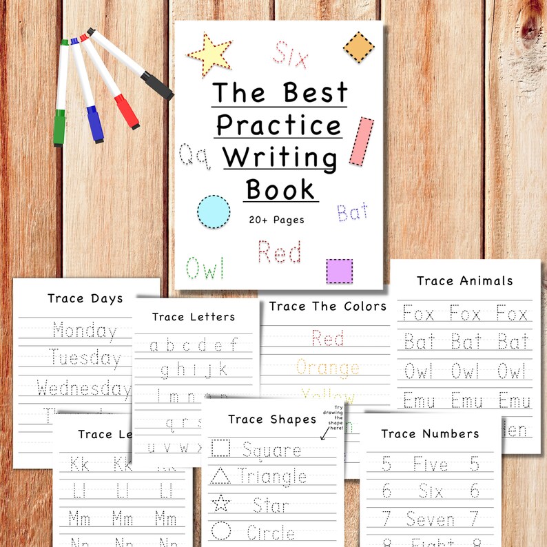 Toddler Tracing Practice Book - Etsy