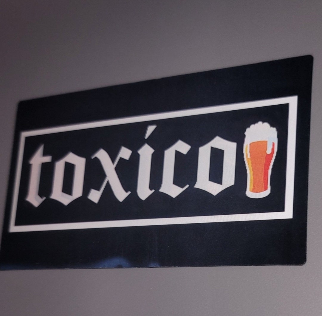 Funny Holographic Lenticular Decal, Peeker Sticker, or Bookmark, Toxico ...