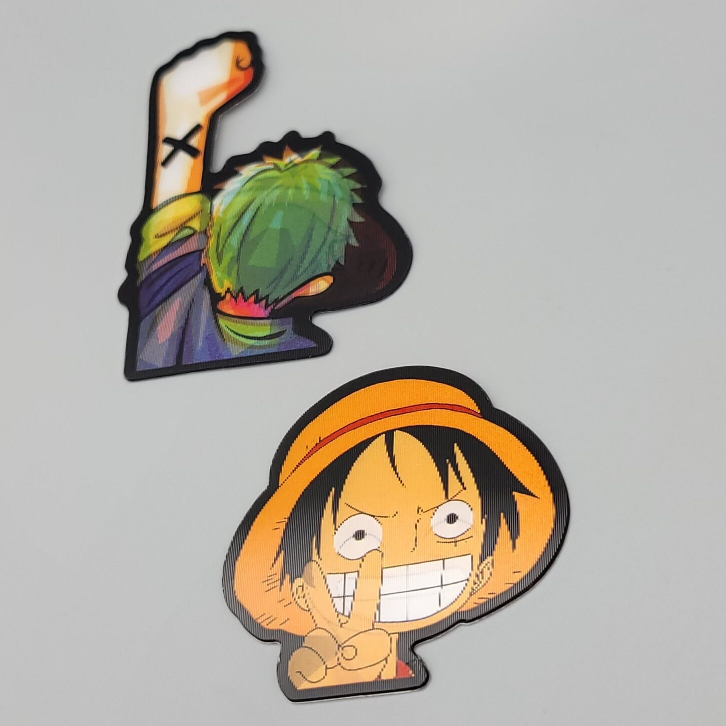 2 Mini Holographic Lenticular Decals, Waterproof Motion Stickers ...