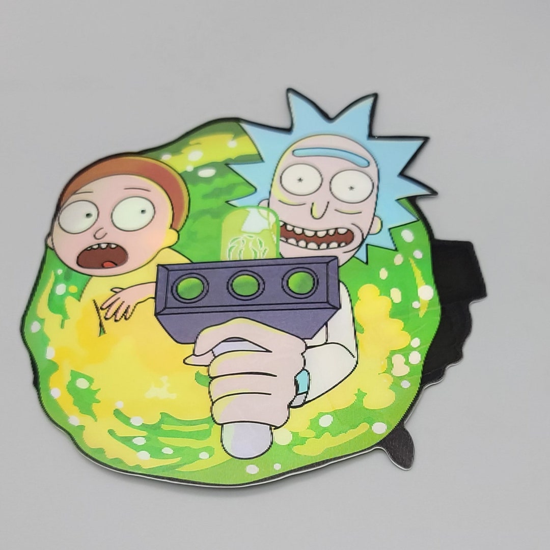 Portal Gun Holographic Lenticular Decal, Waterproof Peeker Sticker - Etsy