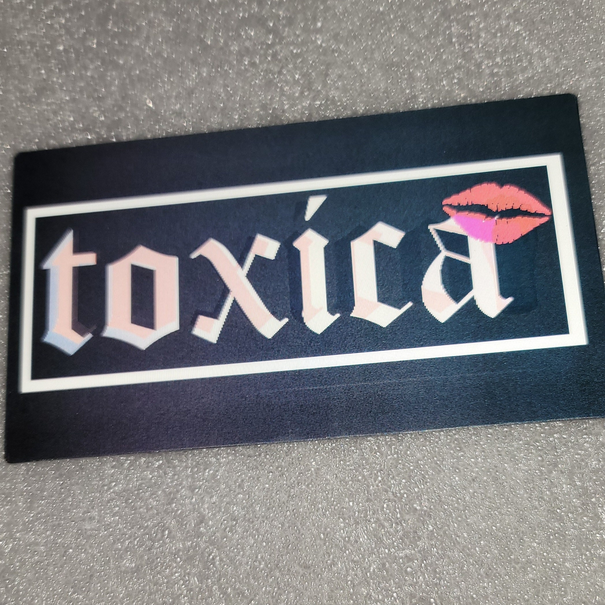 Funny Holographic Lenticular Decal, Peeker Sticker, or Bookmark, Toxico ...