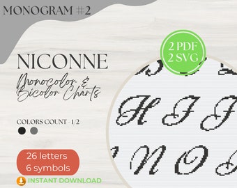 Mono Color Cross Stitch Pattern - Etsy