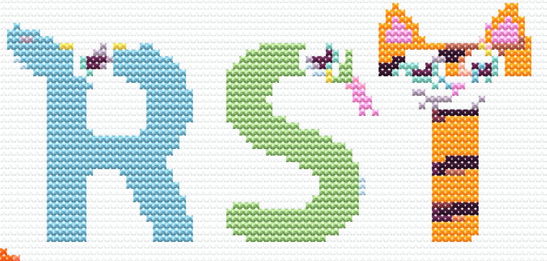 Easy Animal Alphabet Cross Stitch Kids Downloadable Pattern - 26 ...