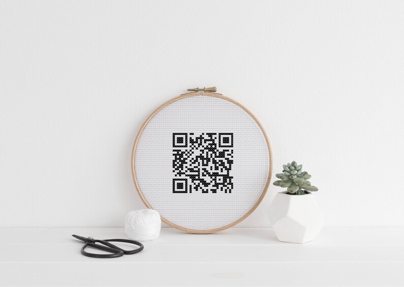 Personalized QR Code Cross Stitch Pattern Quality Counted - Etsy