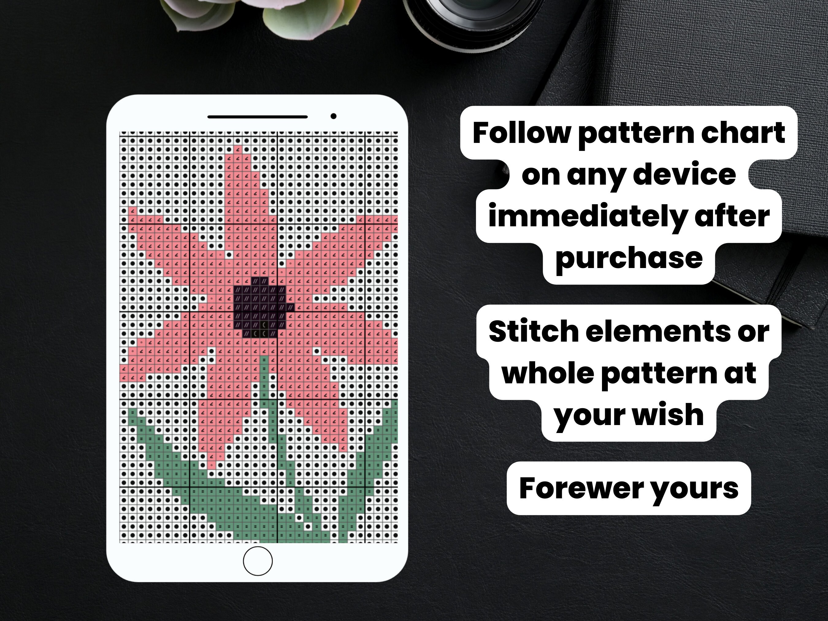 Personalized QR Code Cross Stitch Pattern Quality Counted Xstitch Chart ...