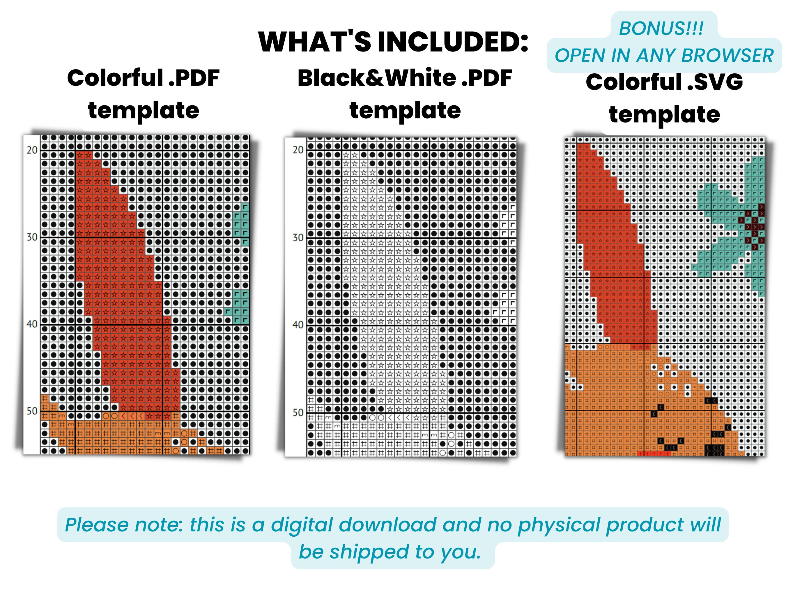 Personalized QR Code Cross Stitch Pattern Quality Counted Xstitch Chart ...