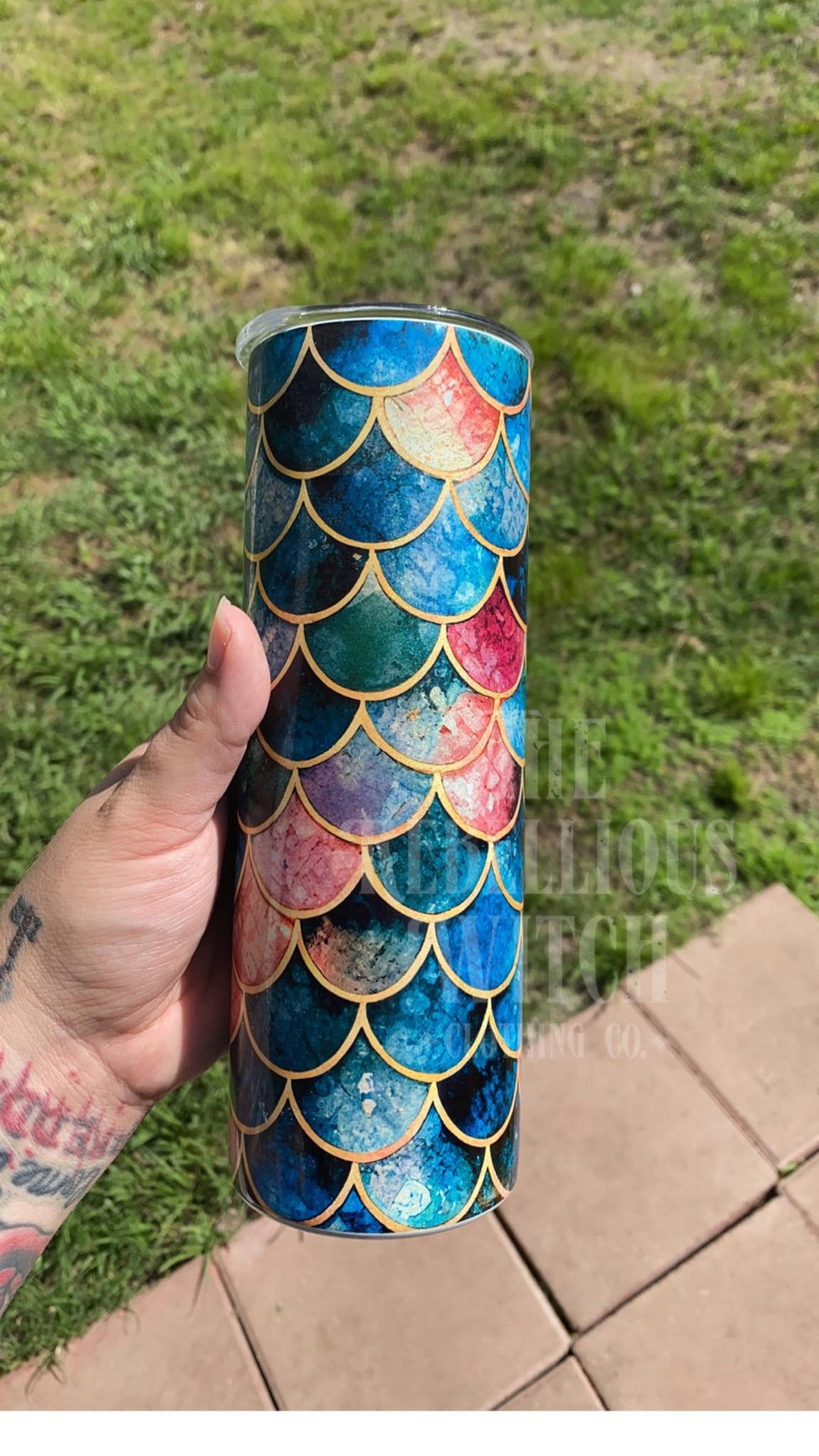 Mermaid Scale Tumbler, Mermaid Gifts, Gifts for Mermaid Lovers, Shimmer ...