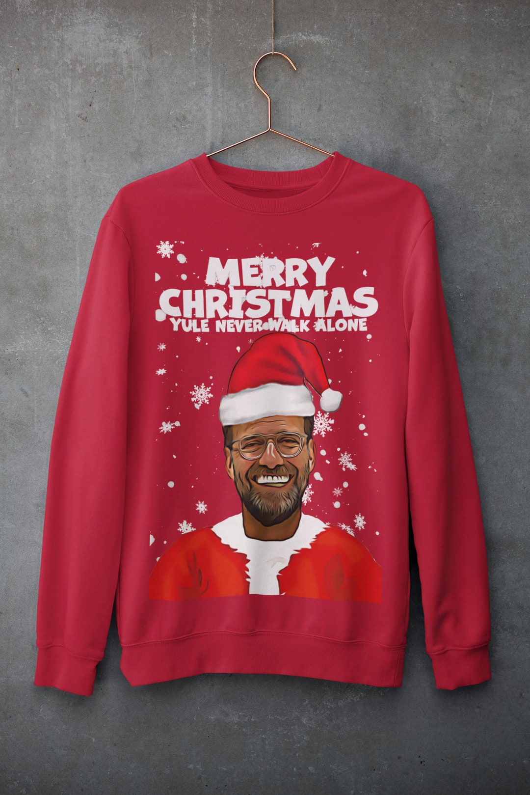 Liverpool Merry Christmas Jumper, Jurgen Klopp Christmas Jumper Unisex ...