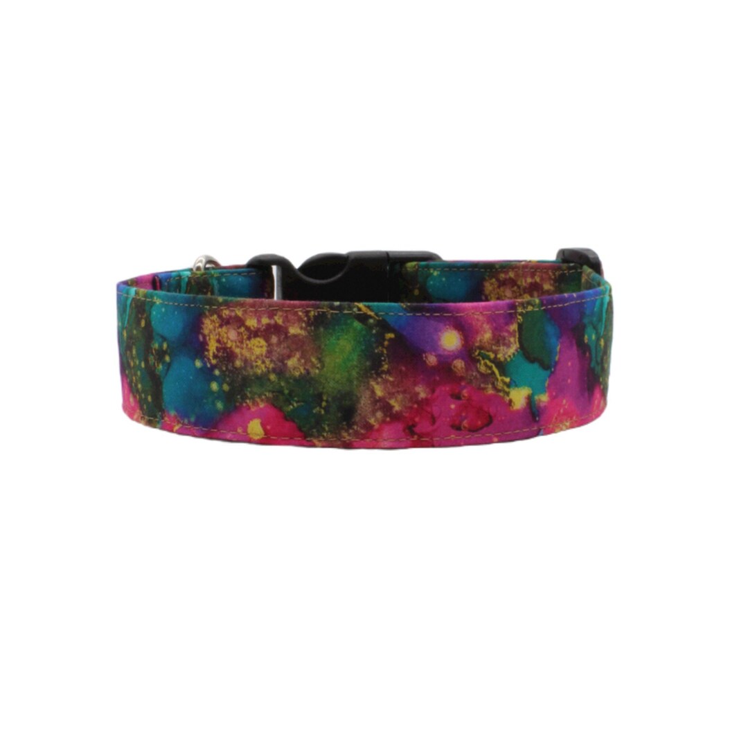 Gorgeous Oil Slick Dog Collar With Vibrant Jewel Tone Colors ...