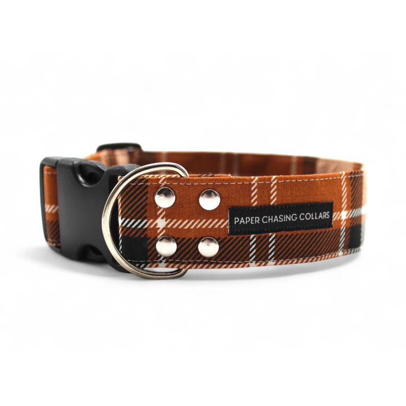 Tan and Cream Plaid Dog Collar – Stylish & Durable for Everyday Wear - Etsy