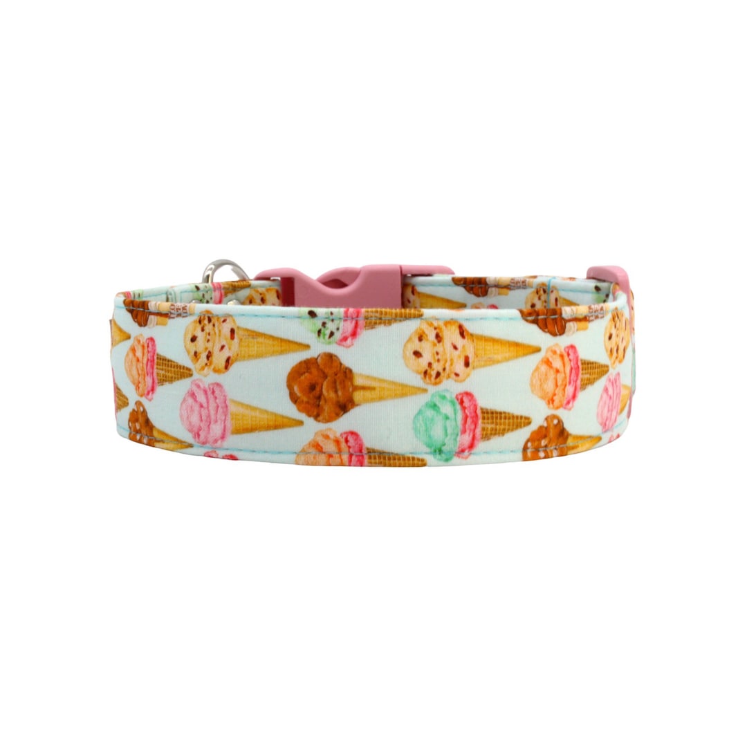 Ice Cream Dog Collar, Cute Ice Cream Cone Dog Collars, Availble in 15 ...