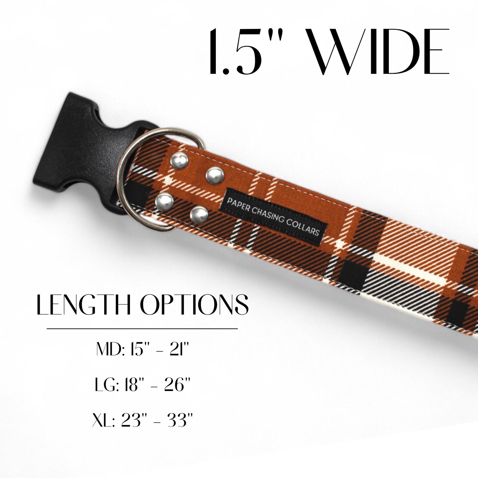Tan and Cream Plaid Dog Collar – Stylish & Durable for Everyday Wear - Etsy