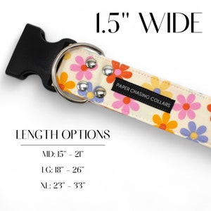 Retro Daisy Dog Collar: Vintage Floral Cotton Pet Collar - Etsy