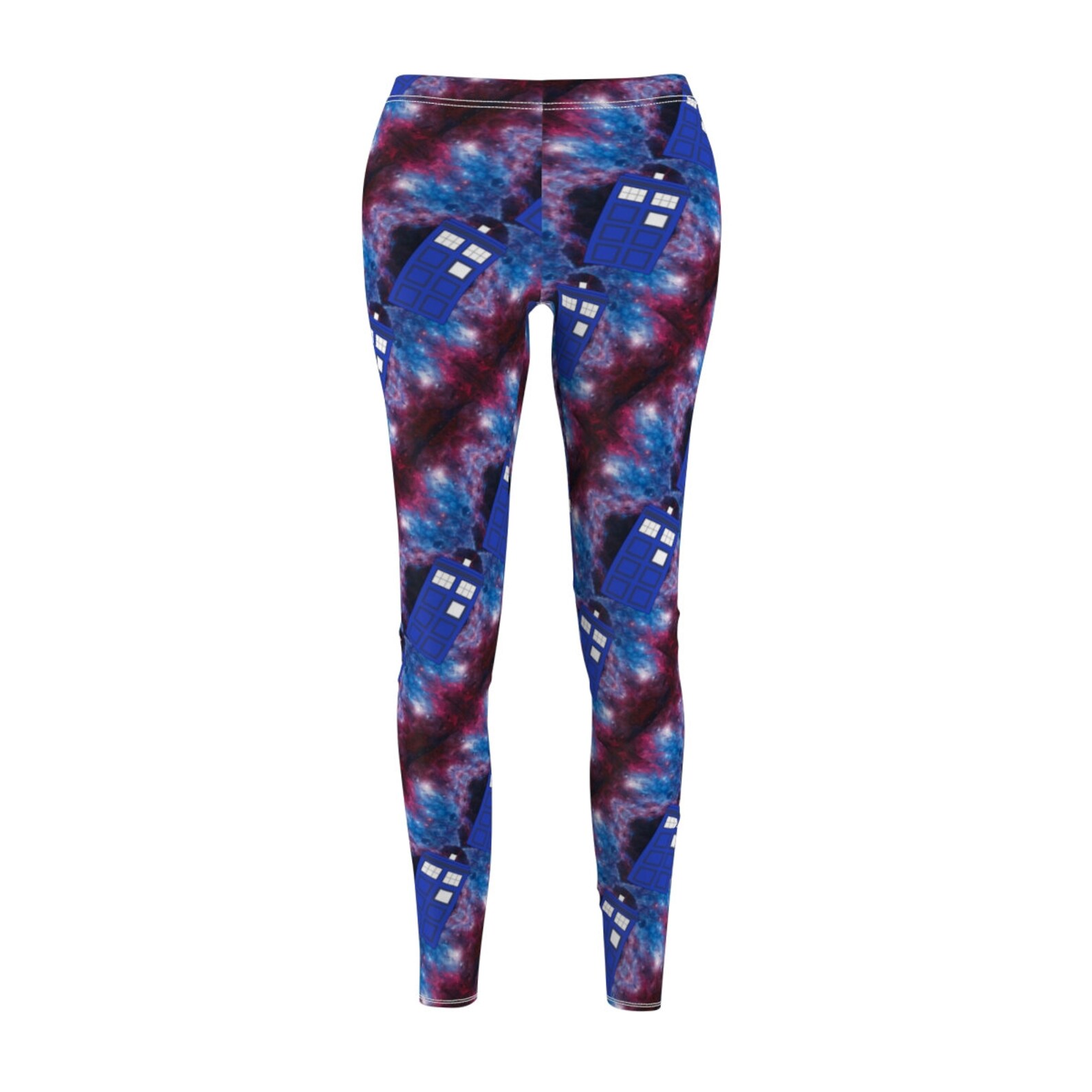 Police Box Yoga Leggings - Galaxy Space Pants, Women's Gift - Etsy