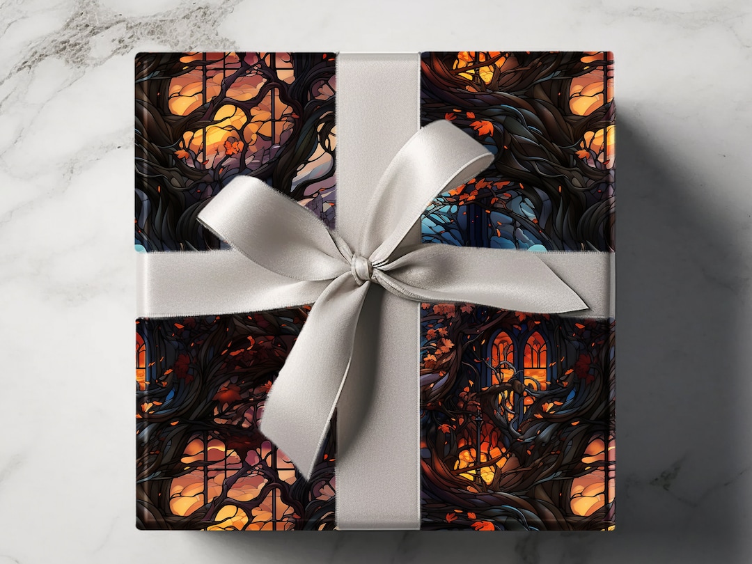 Stained Glass Wrapping Paper for Gifts Cute Gift Wrap for - Etsy
