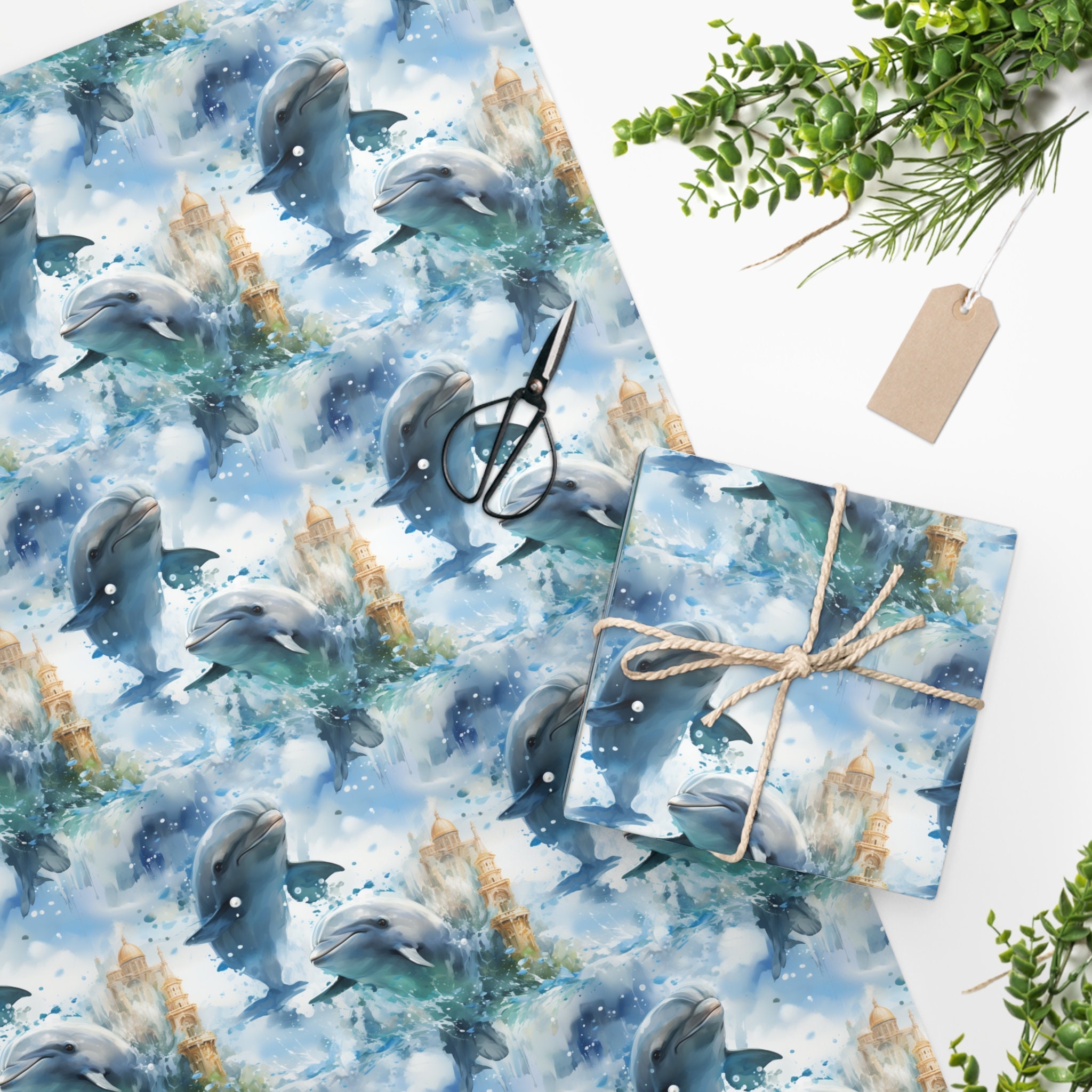 Dolphin Wrapping Paper for Gifts sold by Inês Oliveira | SKU 93218009 ...