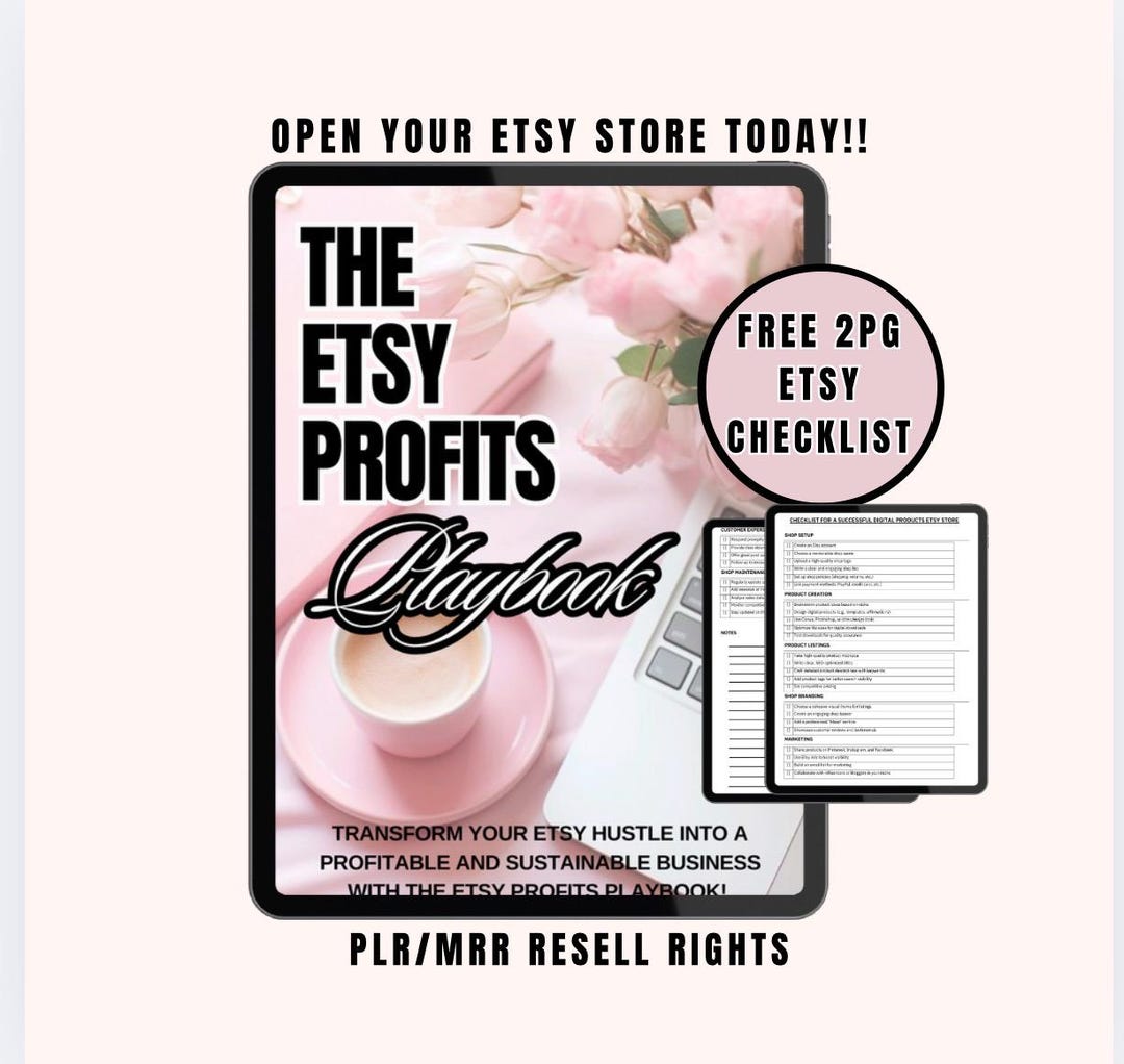 Etsy Profits Playbook: MRR/PLR Resell Rights Digital Download Sellers Guide - Etsy
