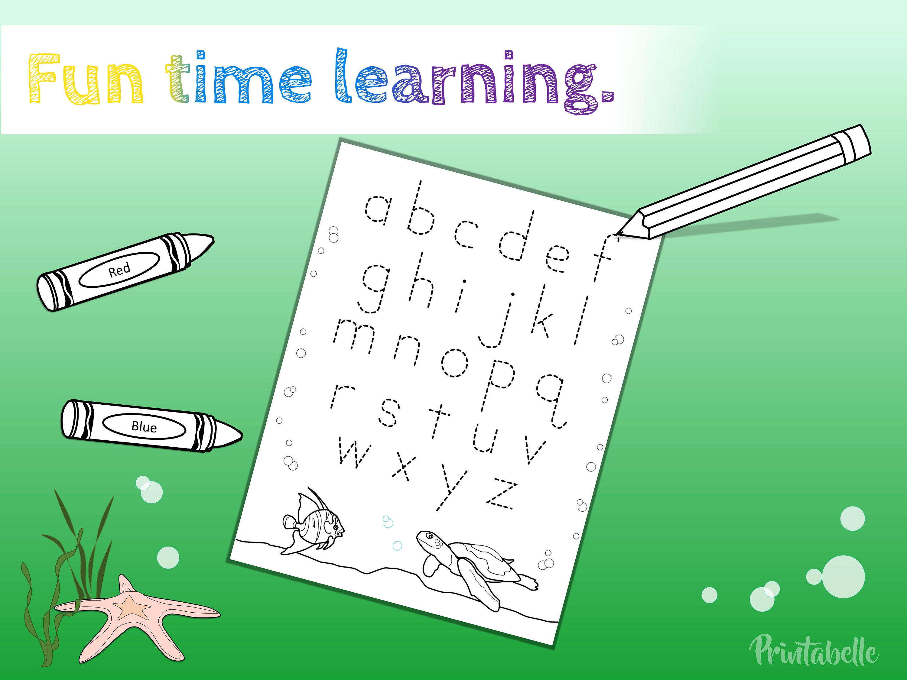 Learn ABC Traceable Pages, Printable Activity Pages, Kids Fun ...