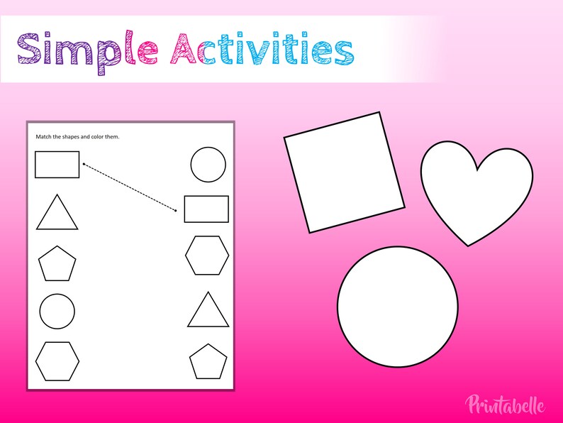 Learning Shapes, Printable Activity Coloring Pages, Kids Activity Pages ...