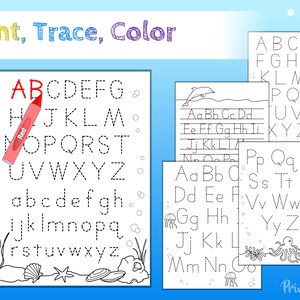 Learn ABC Traceable Pages, Printable Activity Pages, Kids Fun ...