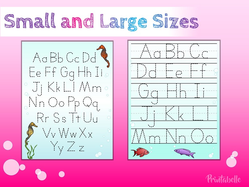 ABC Traceable Pages, Printable ABC Homeschool Pages, Educational ...