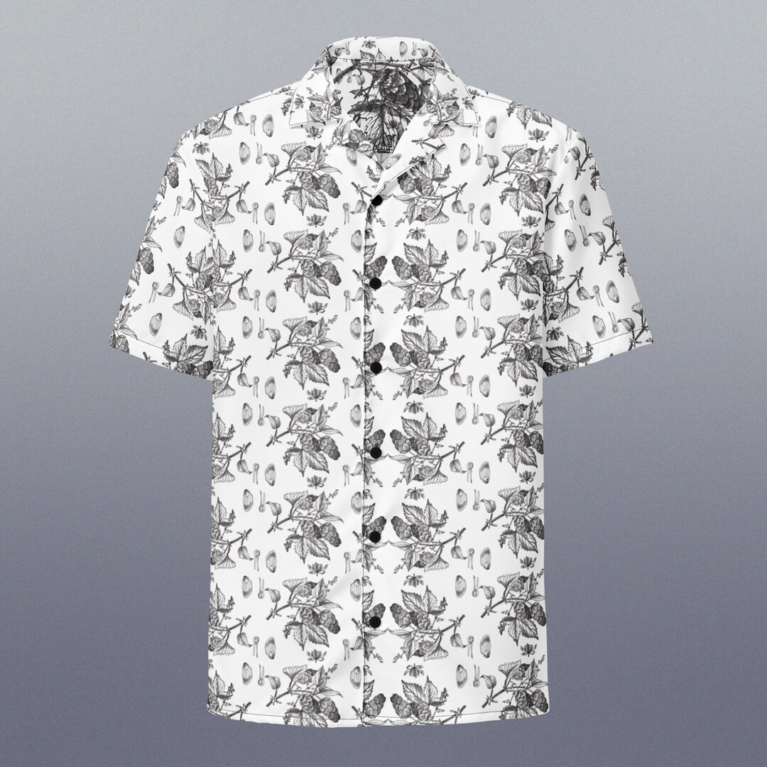 Hops Button up Brewmaster Shirt Home Brewery Beer Shirt IPA Hops Shirt ...