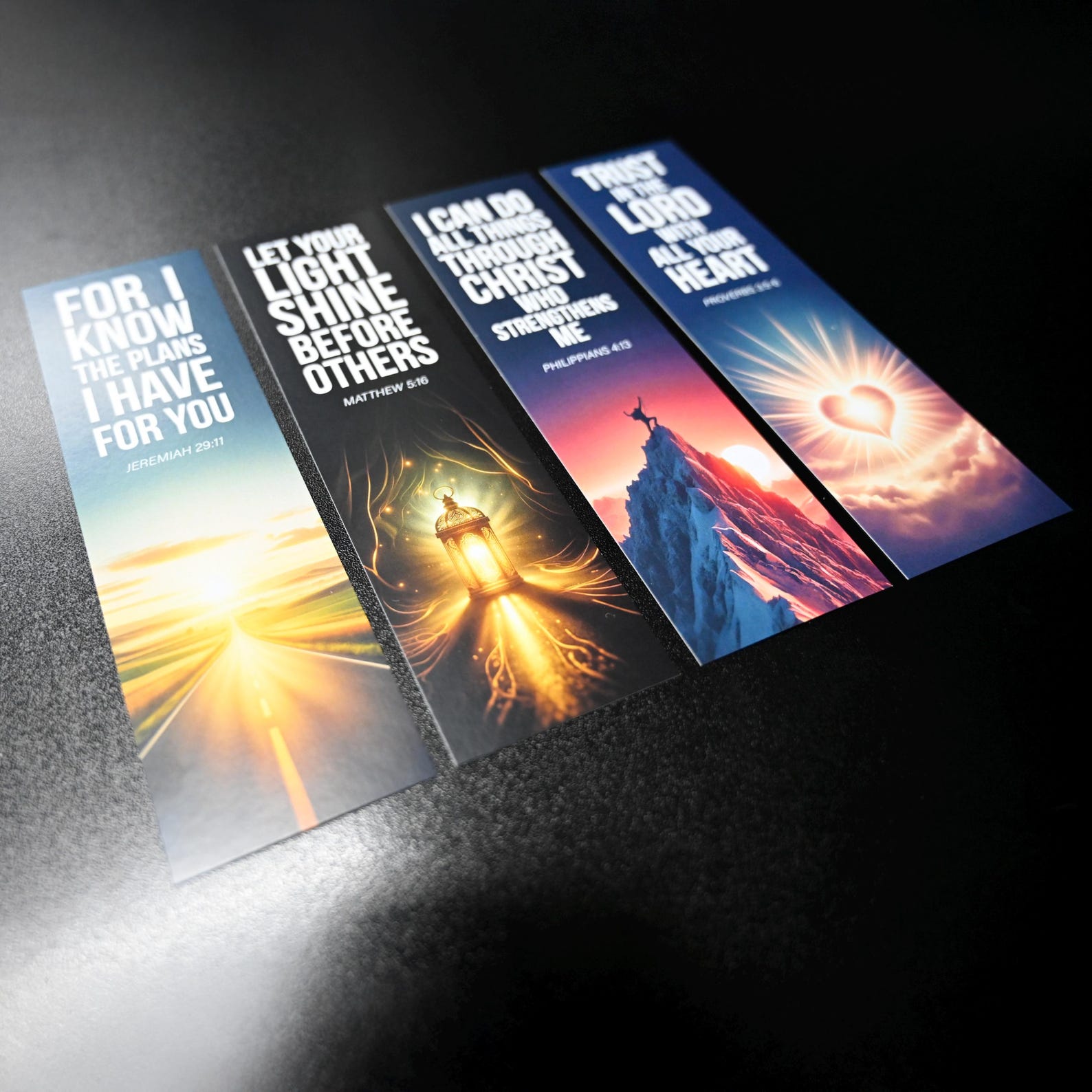 Courage in Christ: 4 Piece Bible Verse Bookmark Set - Etsy