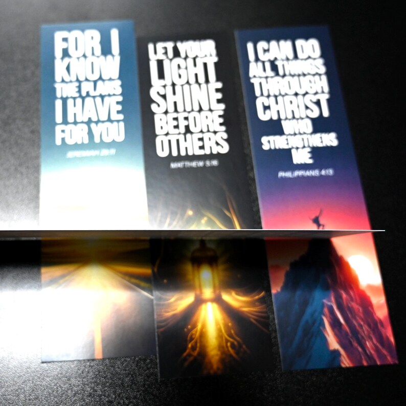Courage in Christ: 4 Piece Bible Verse Bookmark Set - Etsy
