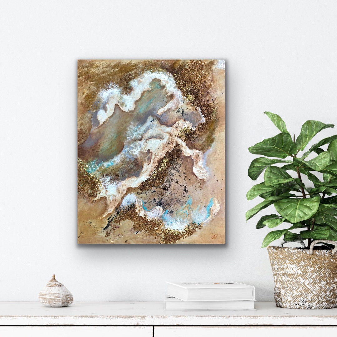 Texture Sea Beach Painting for Home Decor - Etsy
