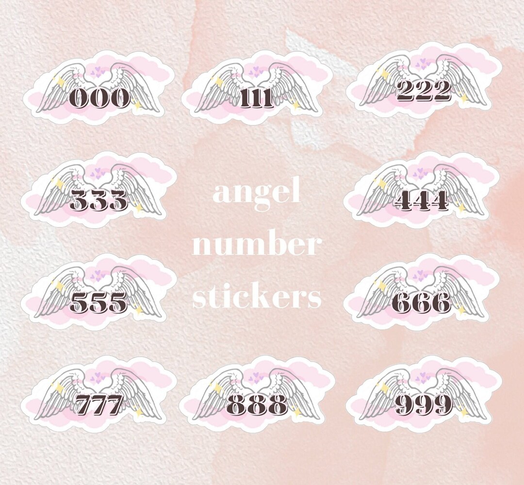 Angel Number Sticker, Angel Vinyl Sticker, Numerology Sticker, Laptop ...