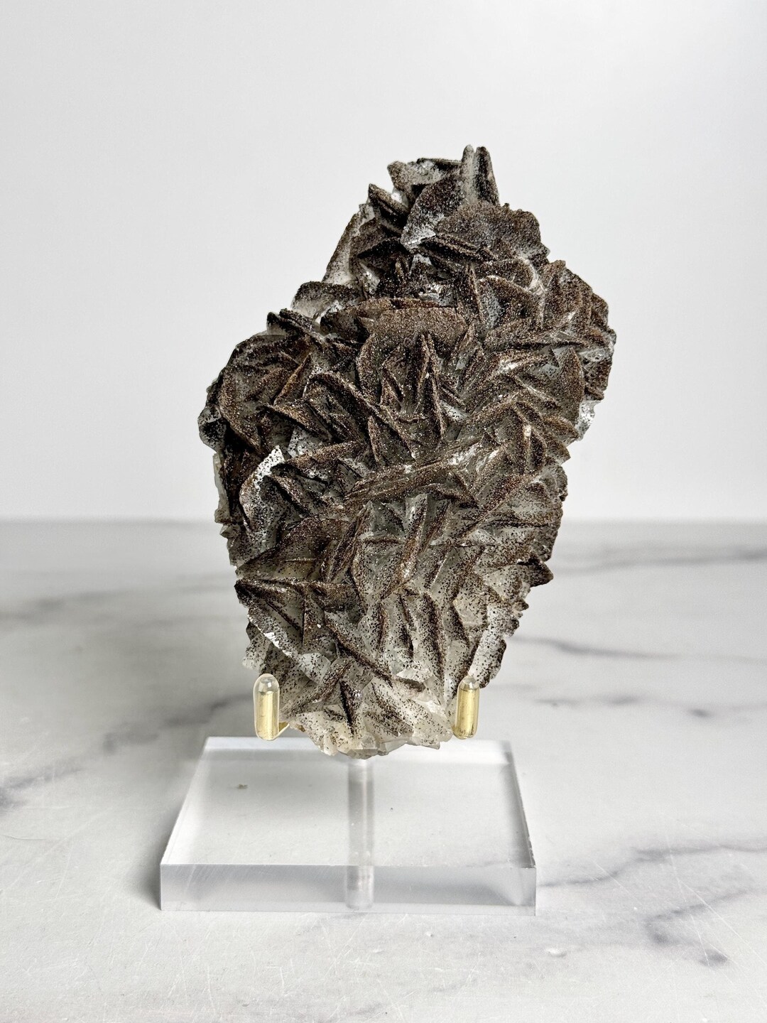 RARE - Black Rose Calcite With Goethite - Etsy