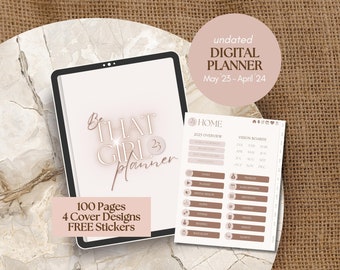Digital Planner Bundle, Undated Planner, Monthly Weekly Daily Digital ...