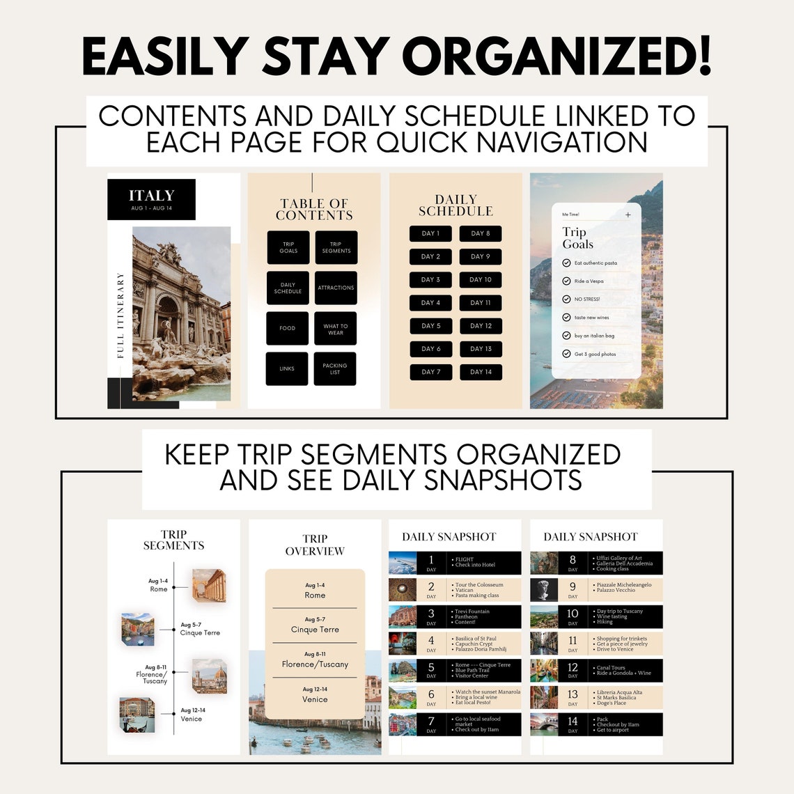 Mobile Travel Itinerary Template Minimalist Canva Design. Travel Agent ...