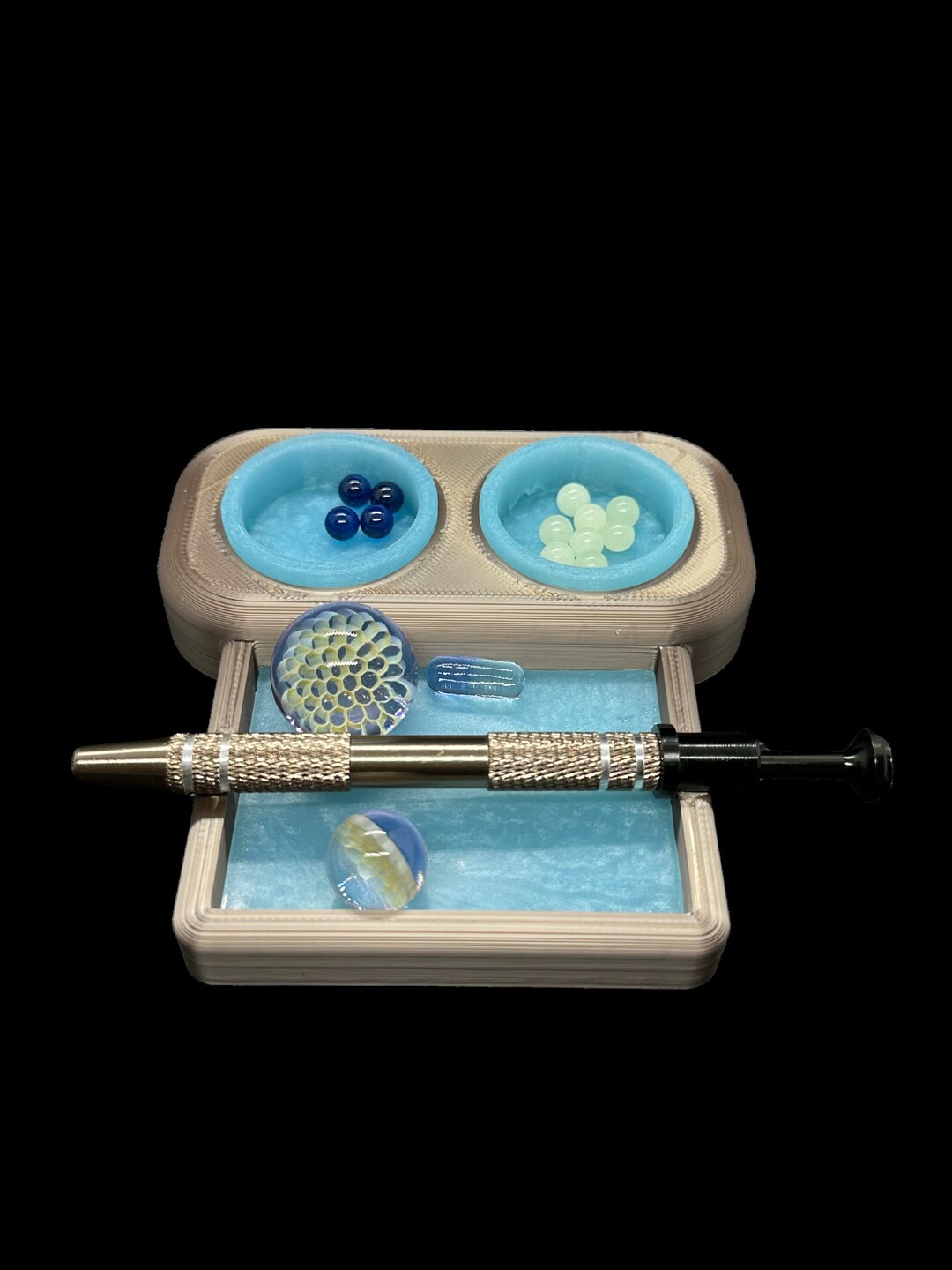 Custom Silicone Dab Station Mini Dab Pad- Terp Pearl Marble and Tool ...
