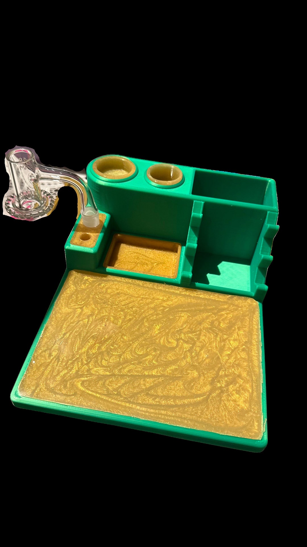 Custom Dab Station Terp Pearl Tool Holder - XL Size 14mm 10mm Holes ...