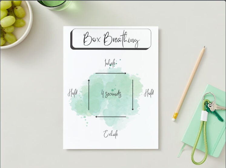 Box Breathing Exercise Poster | SEL | Self-regulation | Therapy ...