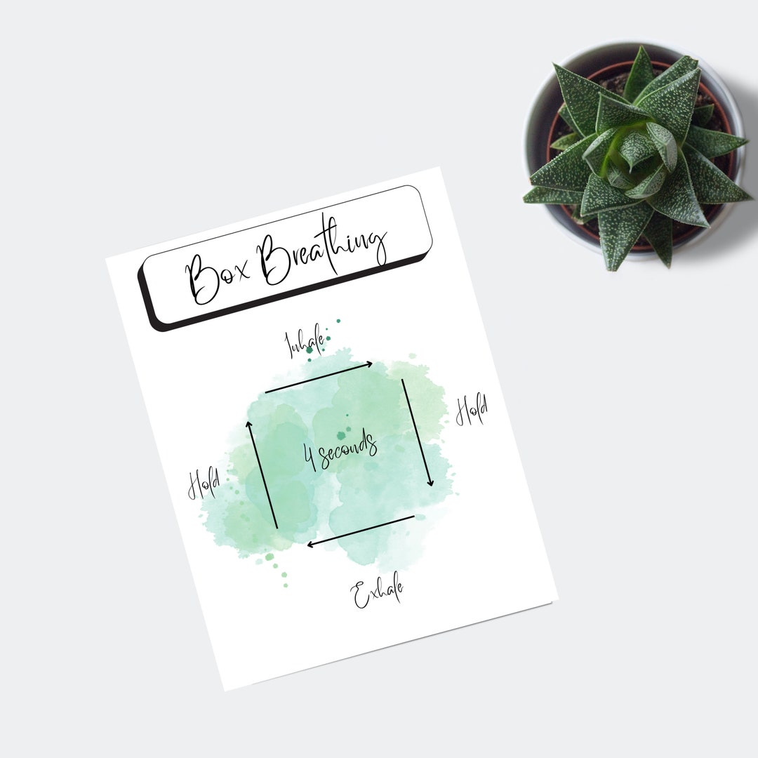 Box Breathing Exercise Poster | SEL | Self-regulation | Therapy ...